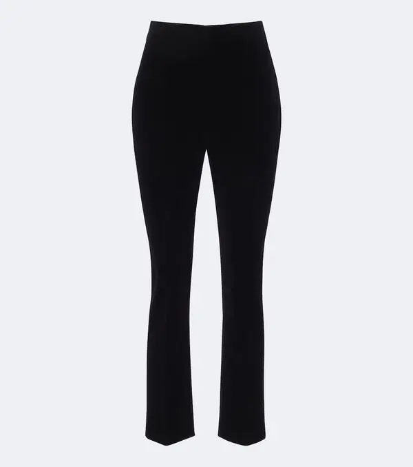 RÓHE Cotton Velvet Cigarette-leg Pants - Black