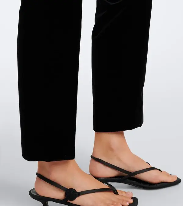 RÓHE Cotton Velvet Cigarette-leg Pants
