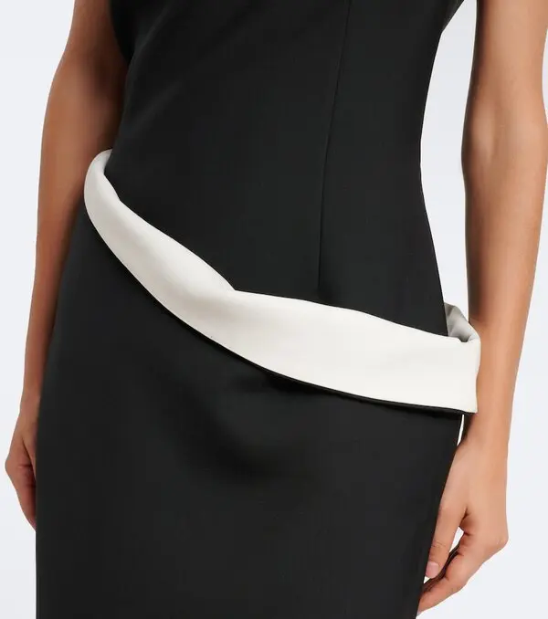 RÓHE Paneled One-shoulder Midi Dress