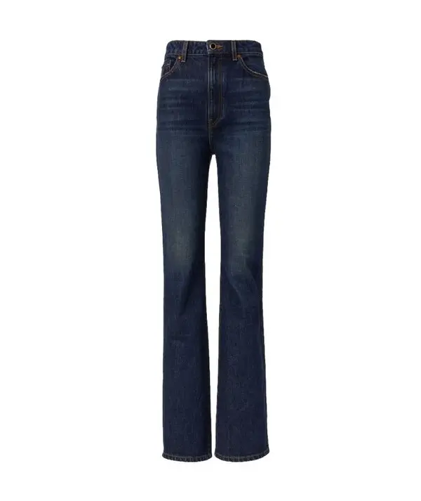 Khaite Danielle Straight Jeans In Lansing - Blue