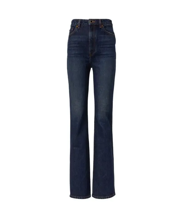 Khaite Danielle Straight Jeans In Lansing - Blue