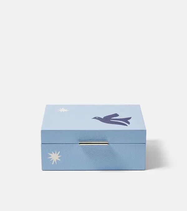 Jonathan Adler Playa Leather Jewelry Box - Blue