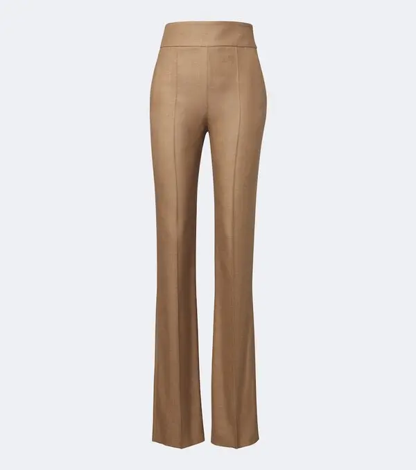 Valentino Garavani Silk And Wool Straight Leg Trousers