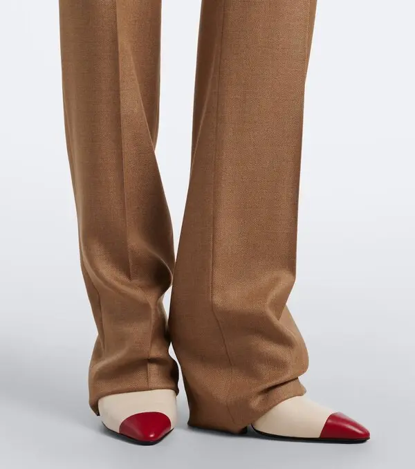 Valentino Garavani Silk And Wool Straight Leg Trousers
