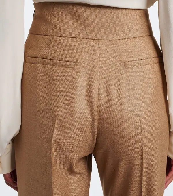 Valentino Garavani Silk And Wool Straight Leg Trousers
