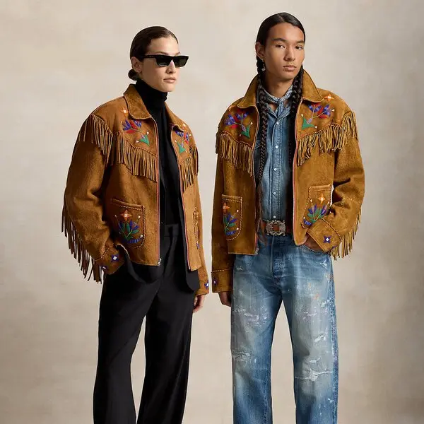 Ralph Lauren Prl X Tópa Standing Sage Fringe Jacket - Camel