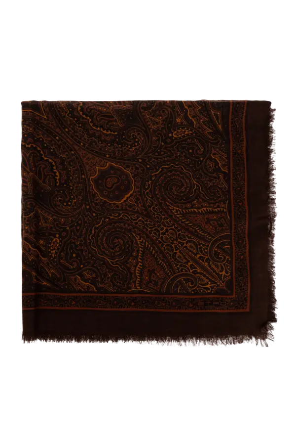 Etro Scarf With Raw Edge - Brown