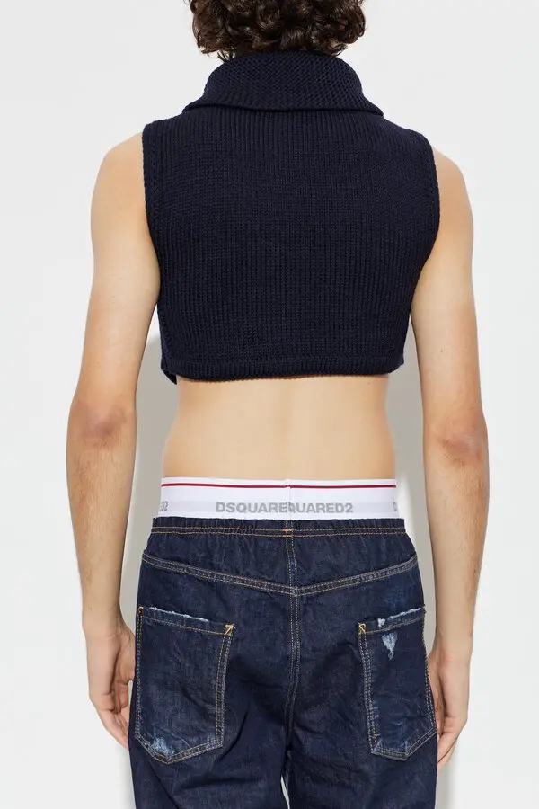 Dsquared2 Wool Turtleneck Vest