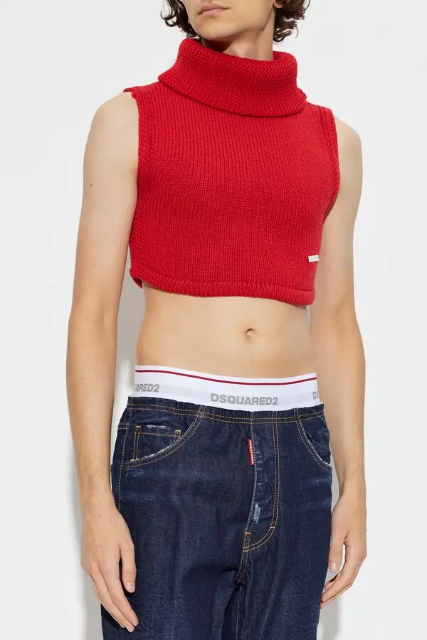 Dsquared2 Wool Turtleneck Vest