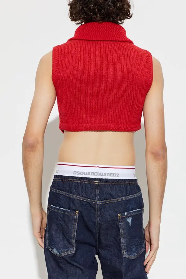 Dsquared2 Wool Turtleneck Vest