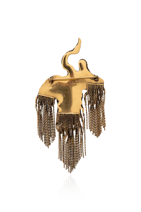 Etro Brass Bird-shaped Brooch