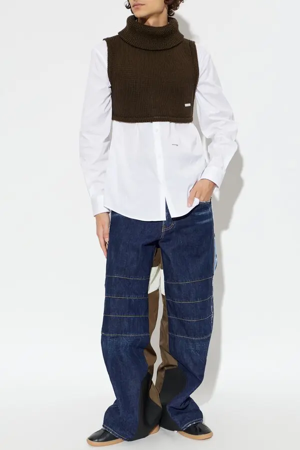 Dsquared2 Wool Turtleneck Vest