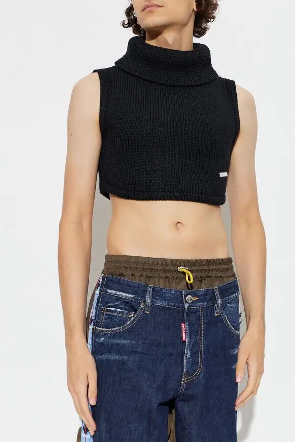 Dsquared2 Wool Turtleneck Vest
