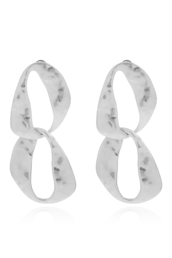 Cult Gaia Rue Mini Drop" Earrings - Silver