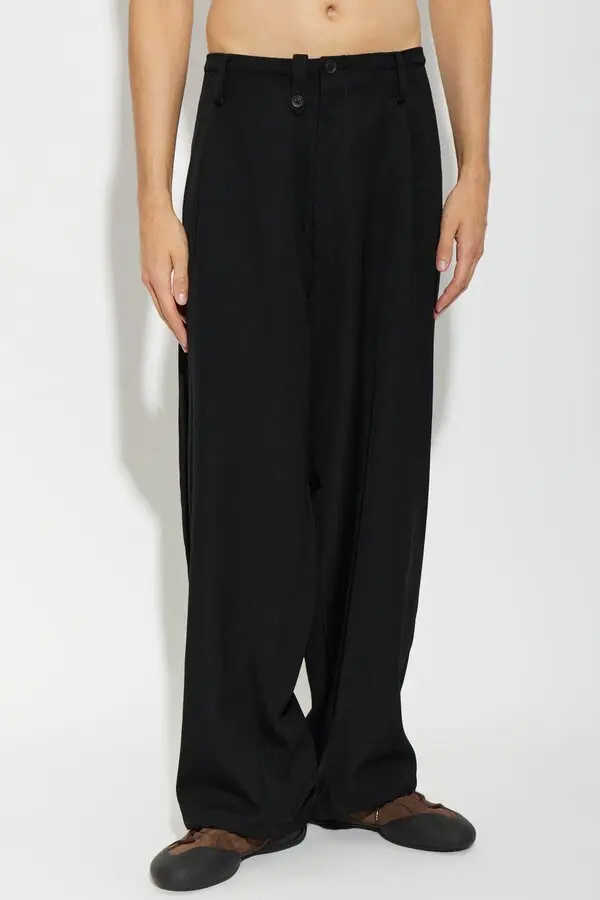 Yohji Yamamoto Wool Wide-leg Trousers