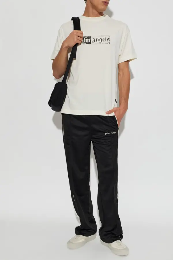 Palm Angels Trousers With Logo