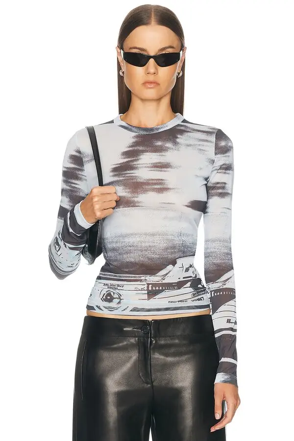 PORSCHE X Revolve Long Sleeve Mesh Top