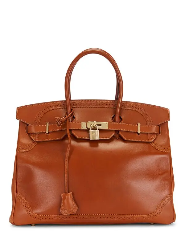 FWRD RENEW Hermes Tadelakt Ghillies Birkin 35 Handbag