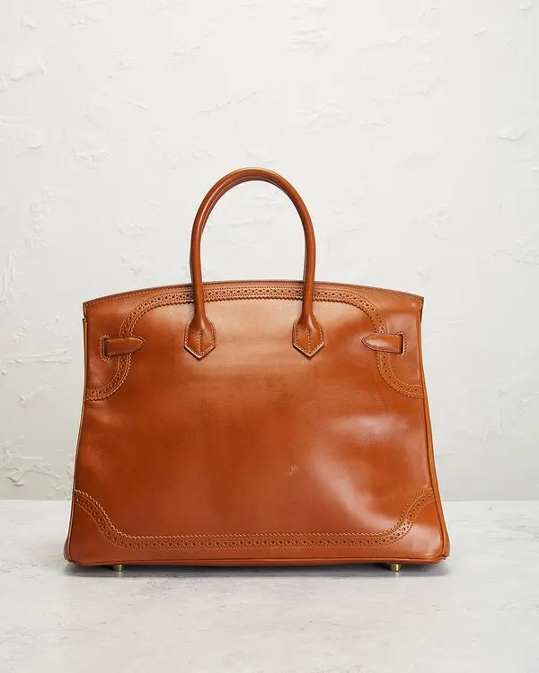 FWRD RENEW Hermes Tadelakt Ghillies Birkin 35 Handbag