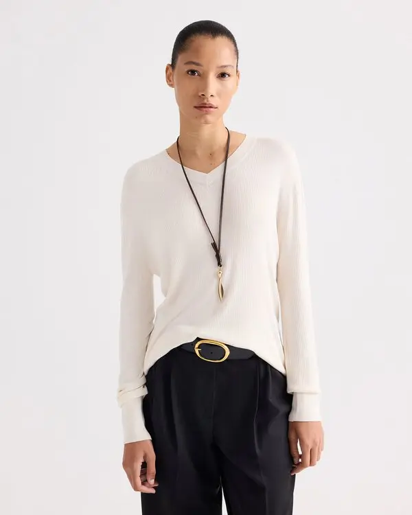 TWP Viscose Silk V-neck Sweater