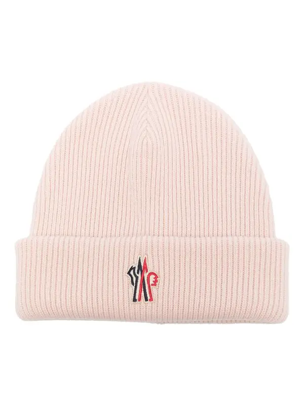 Moncler Ribbed Beanie - Pink