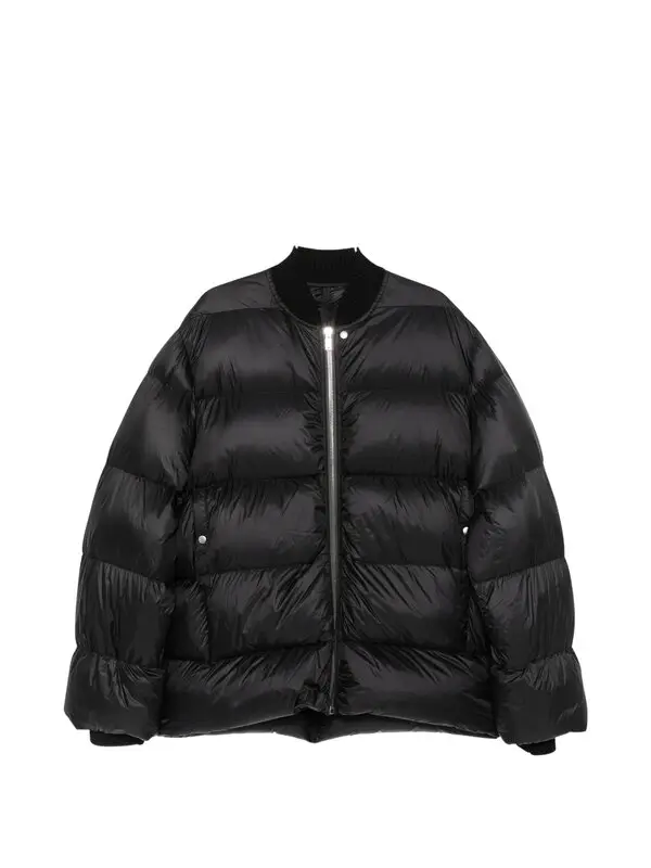 Rick Owens Classic Flight Padded Jacket With Zip Closure - Black