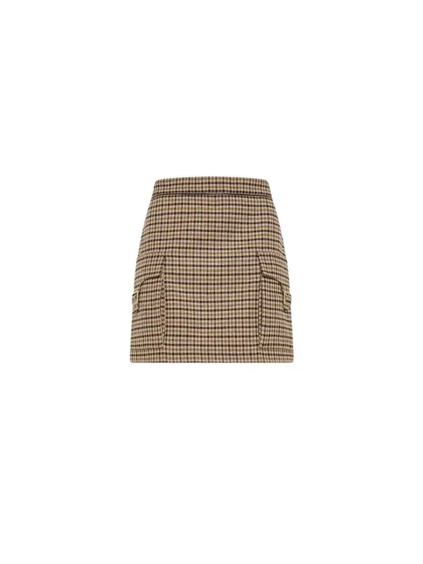 SEVENTY VENEZIA Plaid Mini Skirt With Cargo Pockets