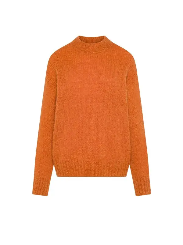 SEVENTY VENEZIA Crewneck Sweater In Wool And Alpaca - Yellow