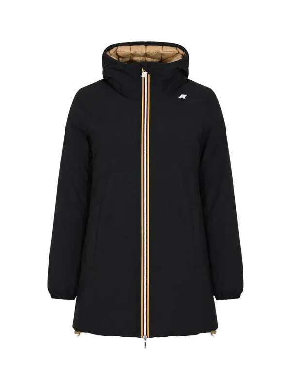 K-WAY Reversible Coat With Thermal Hood Sophie St - Black