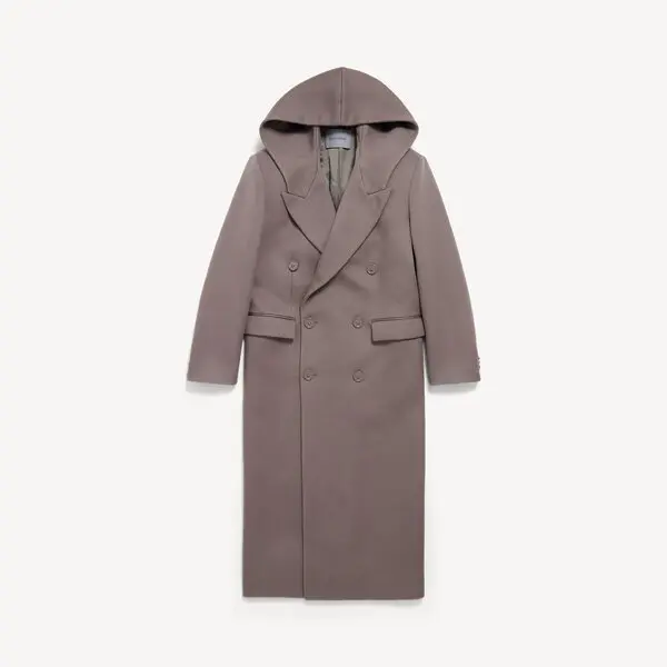 Balenciaga Hooded Tailor Coat - Grey