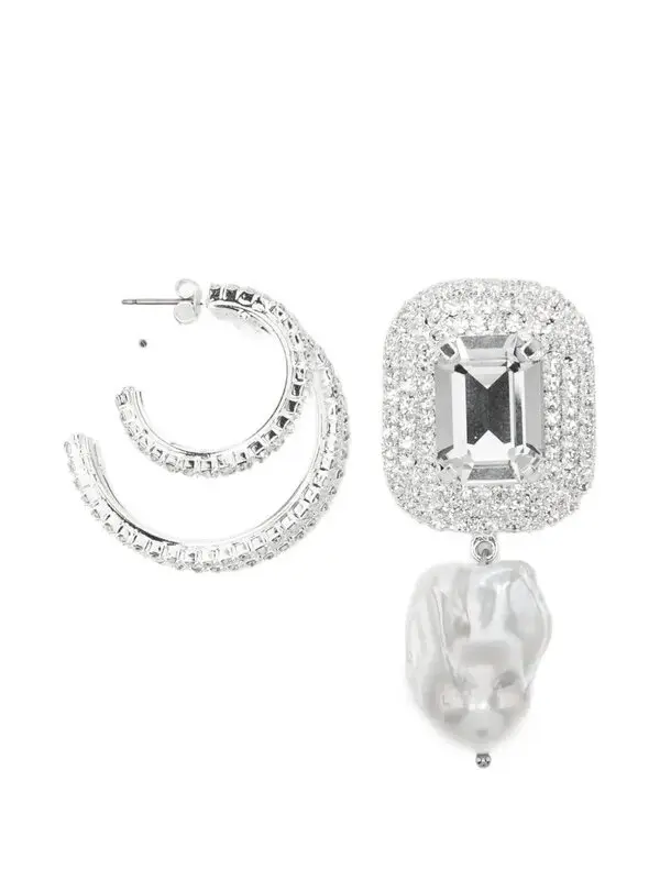 Magda Butrym Earrings Large Stone "earrings 11" Rhodium - Metallic