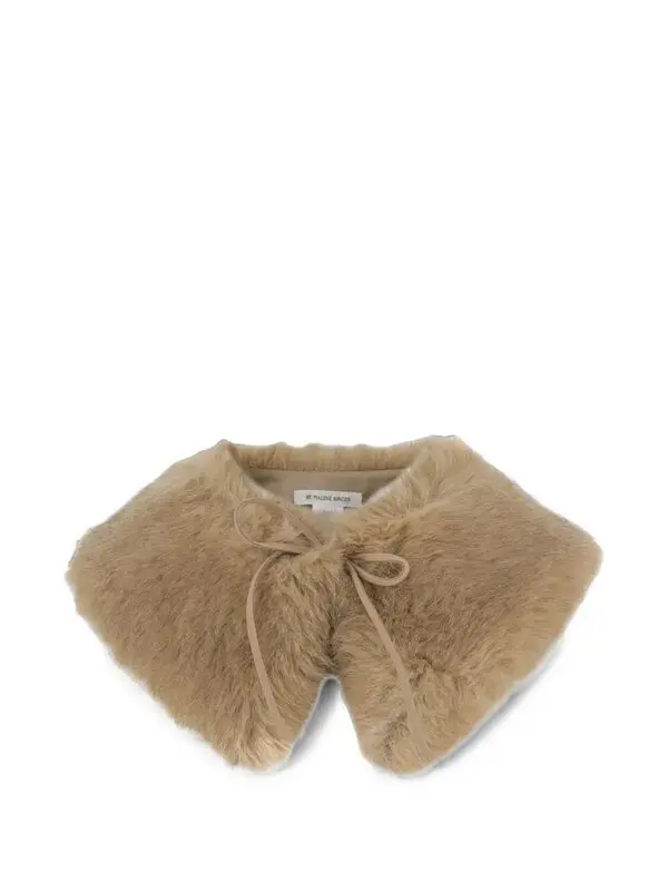 BY MALENE BIRGER Fur Collar With Bow Detail - Metallic