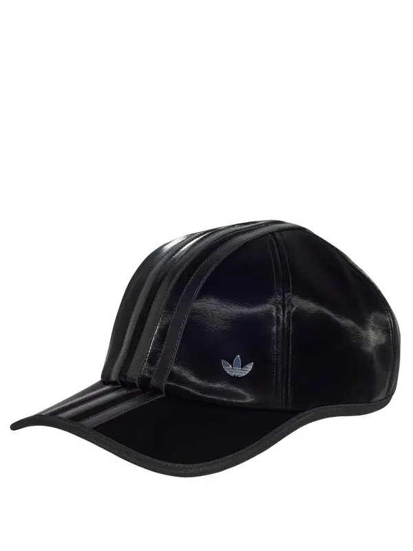 ADIDAS ORIGINALS Hat Silver Stripe "premium R Cap - Black