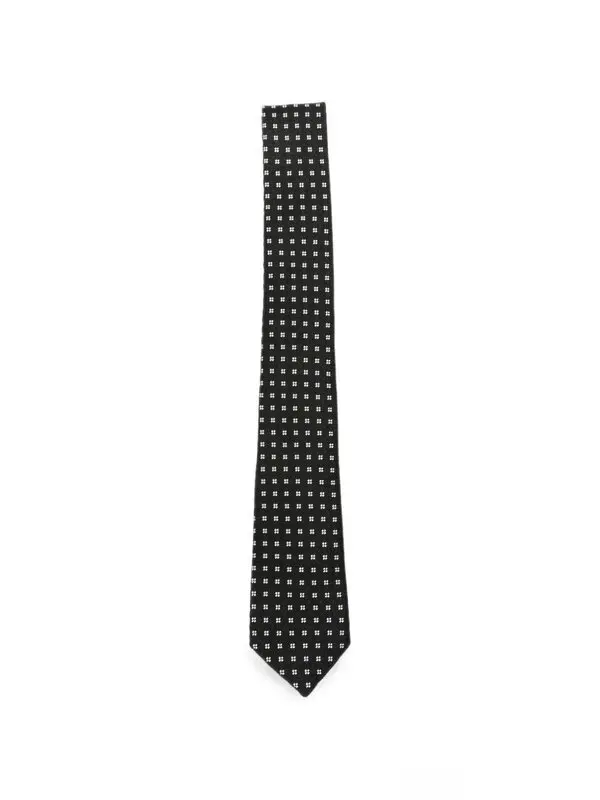 TOM FORD Tie Silk "sti003.s0385 Nwa White - Black