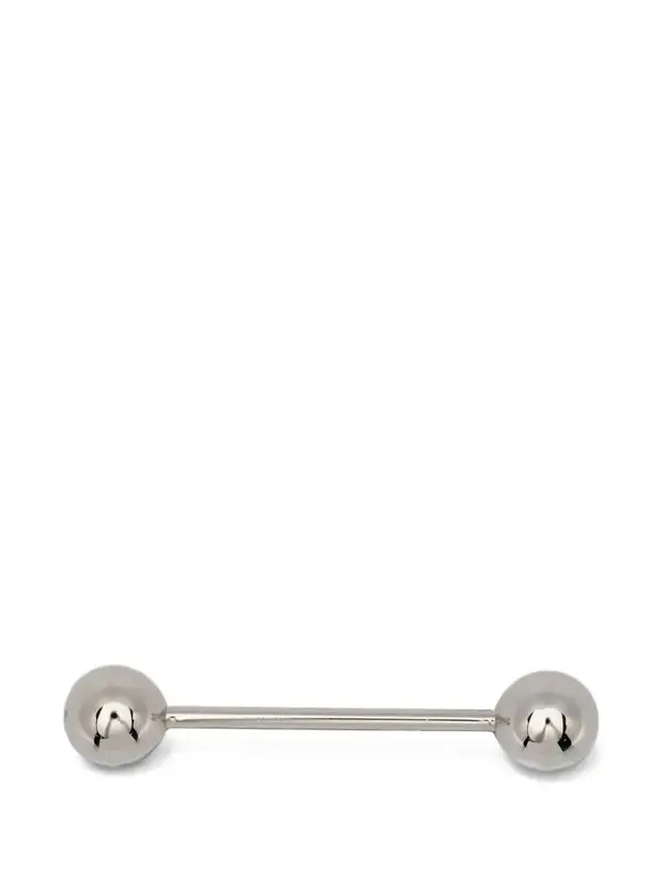 MRZ Ball Detail Piercing Earrings - Metallic