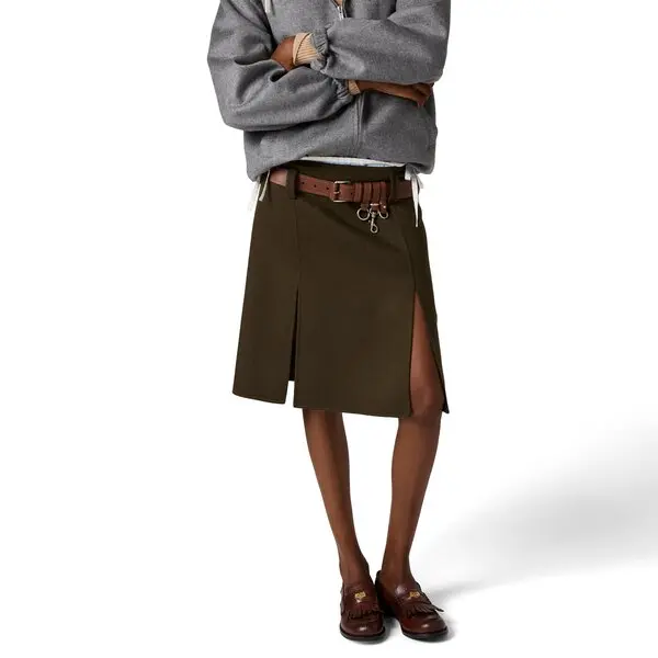 Miu Miu Double Cashmere And Wool Flared Skirt