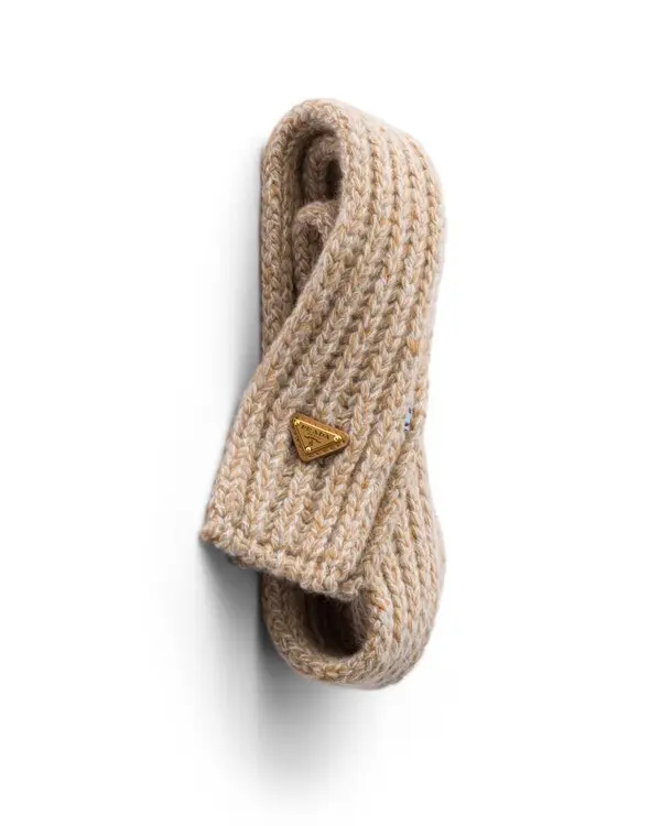 Prada Wool And Mouliné Cashmere Scarf