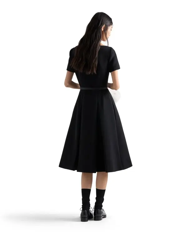 Prada Embroidered Natté Fabric Dress