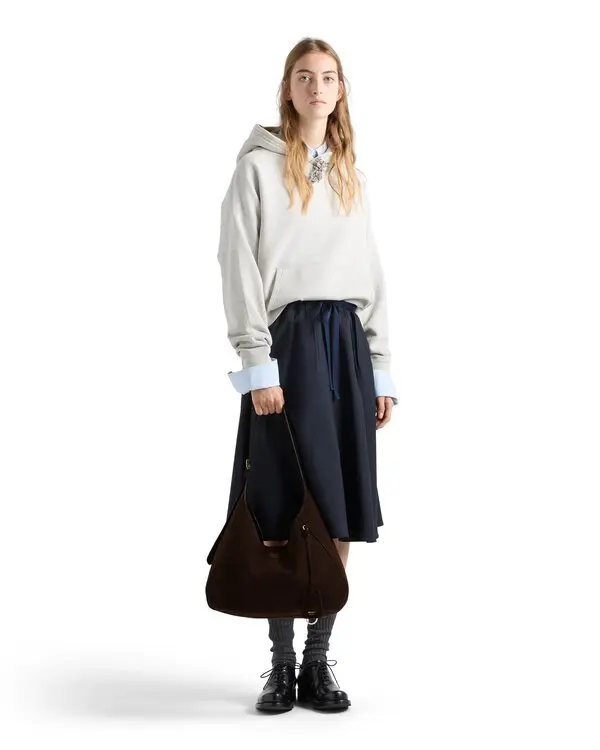 Prada Boogie Large Suede Bag