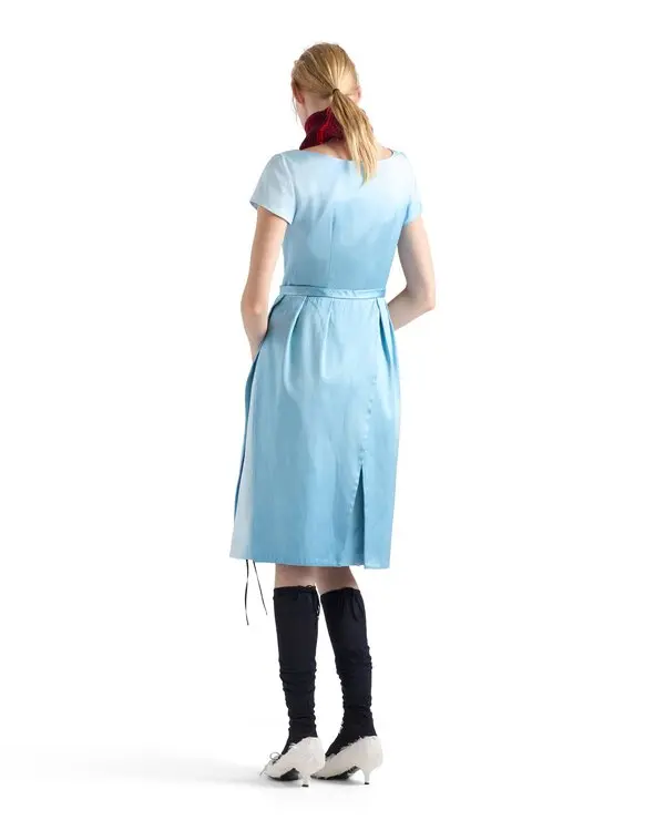 Prada Washed Silk Duchesse Dress