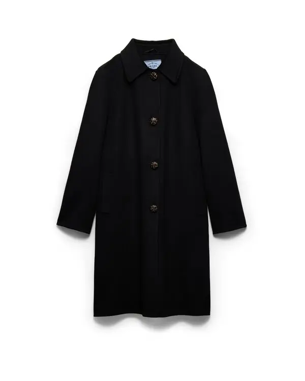 Prada Single-breasted Double Cashmere And Wool Coat