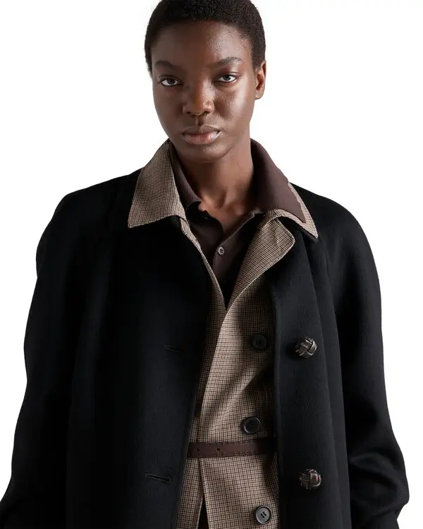 Prada Single-breasted Double Cashmere And Wool Coat