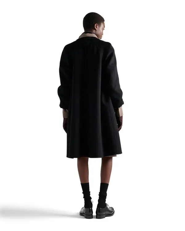 Prada Single-breasted Double Cashmere And Wool Coat
