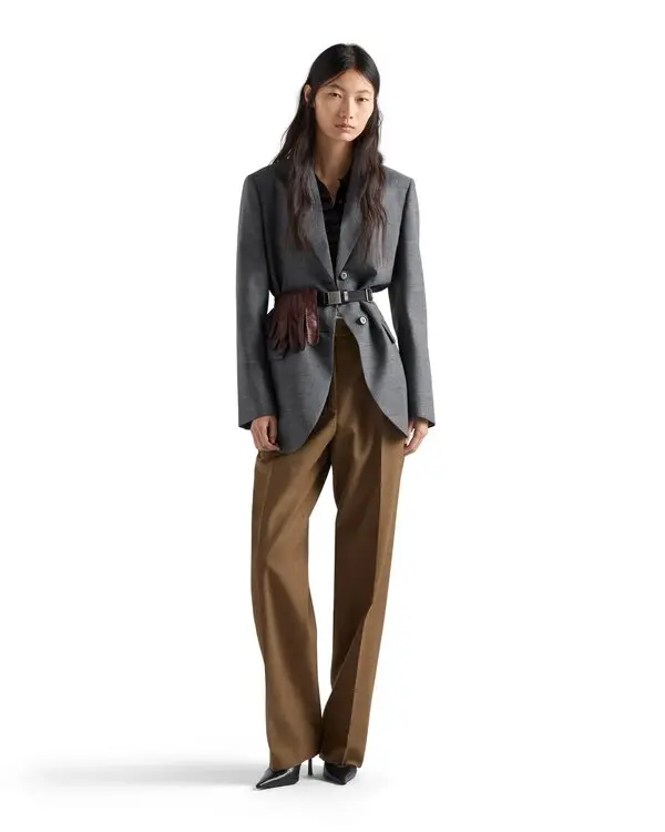 Prada Wool Pleated Trousers