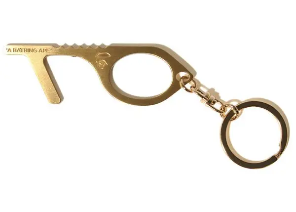 A BATHING APE Clean Keychain - Gold