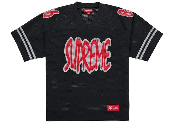 Supreme Reflective Football Jersey - Black