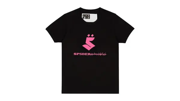 SP5DER 5uki Baby Tee Shirt - Black
