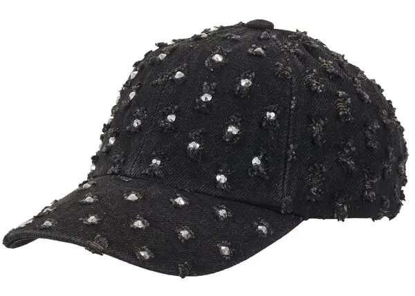 Supreme Hole Punch Rhinestone Denim 6panel