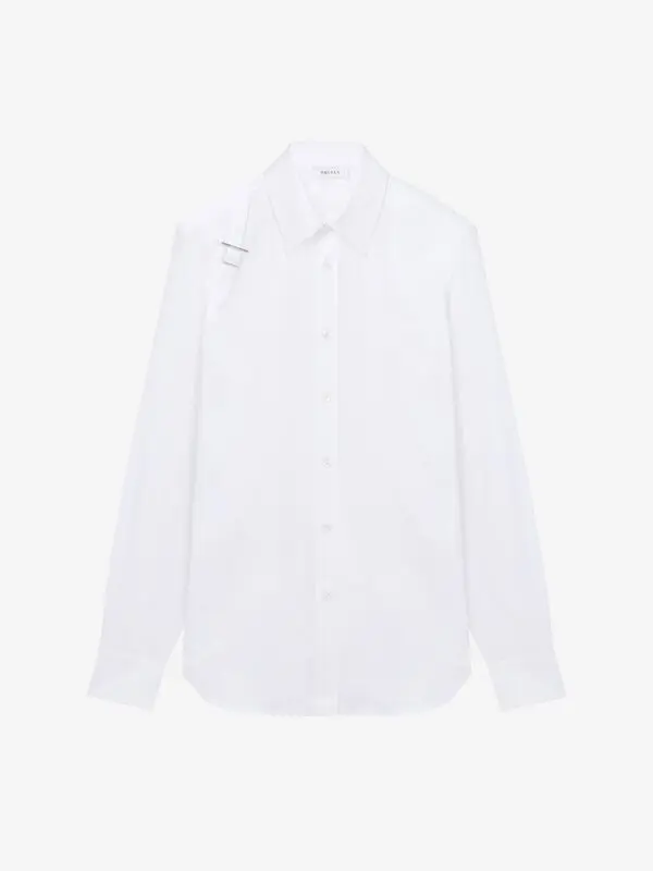 Alexander McQueen Skull Jacquard Harness Shirt - Optical White