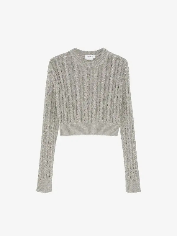 Alexander McQueen Metallic Cable Knit Jumper